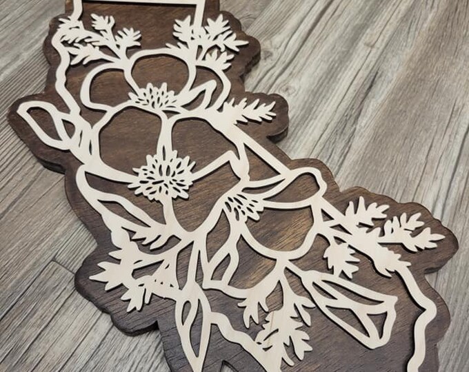 California Sign California State California Poppy Sign - Etsy