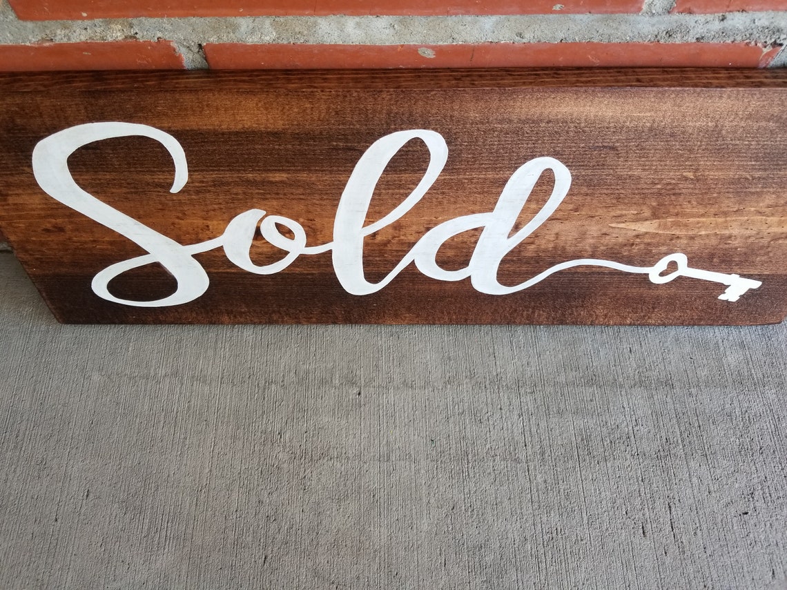 Wood Sign Wood Decor Wood Art Home Decor Wood Sold Sign | Etsy
