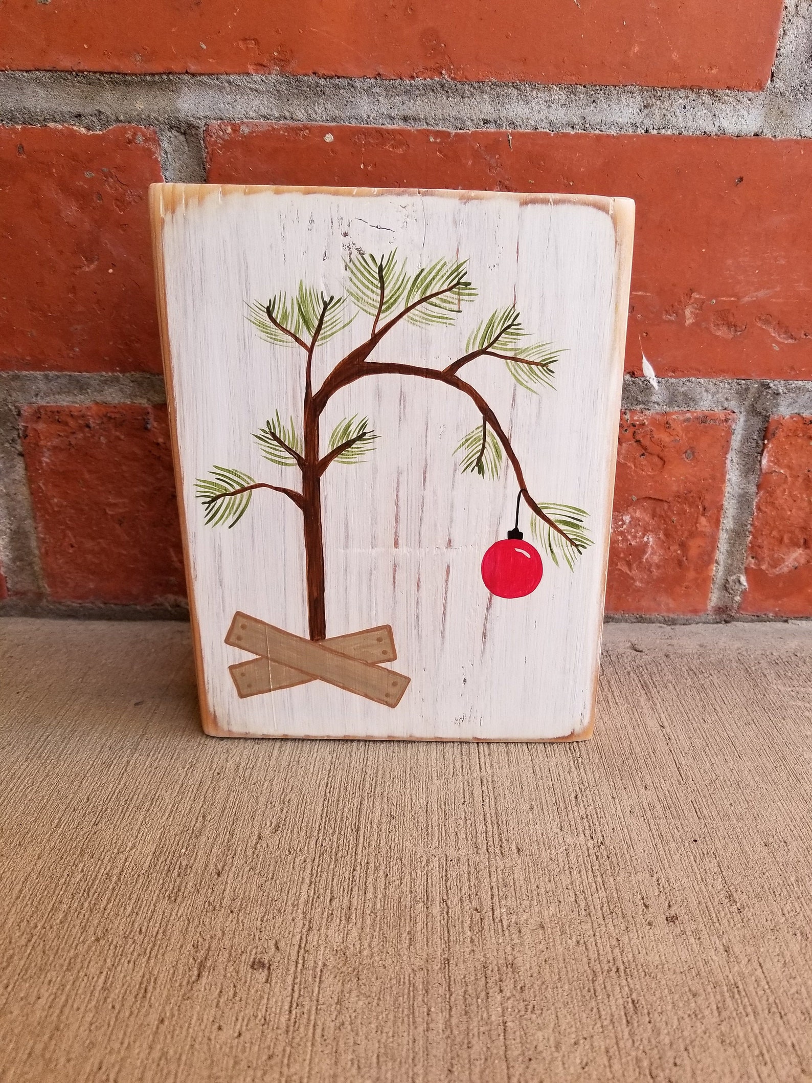 Handpainted Tree Sign Christmas Decor Fun Christmas Decor | Etsy