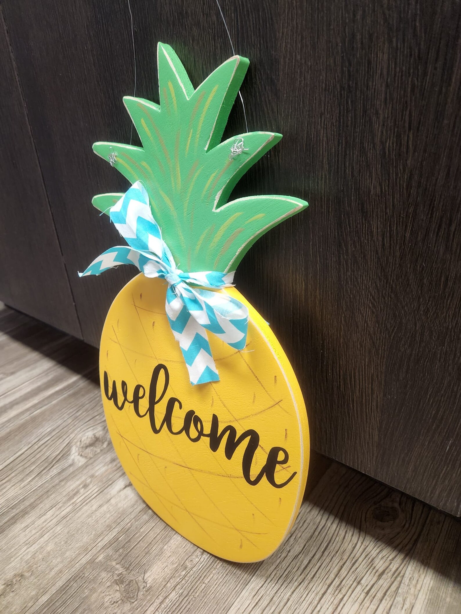 Pineapple Wood Sign Front Door Pineapple Sign Wood Sign - Etsy