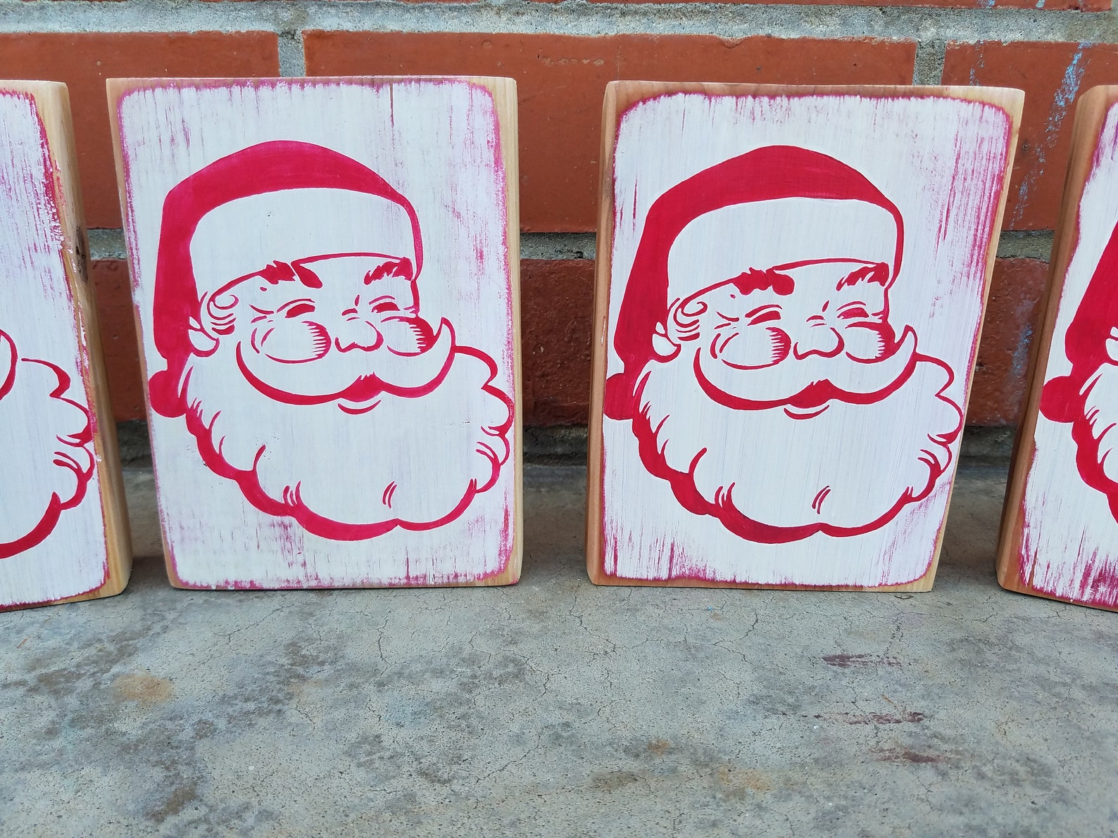 Santa Sign Santa Face Sign Vintage Santa Face Sign | Etsy