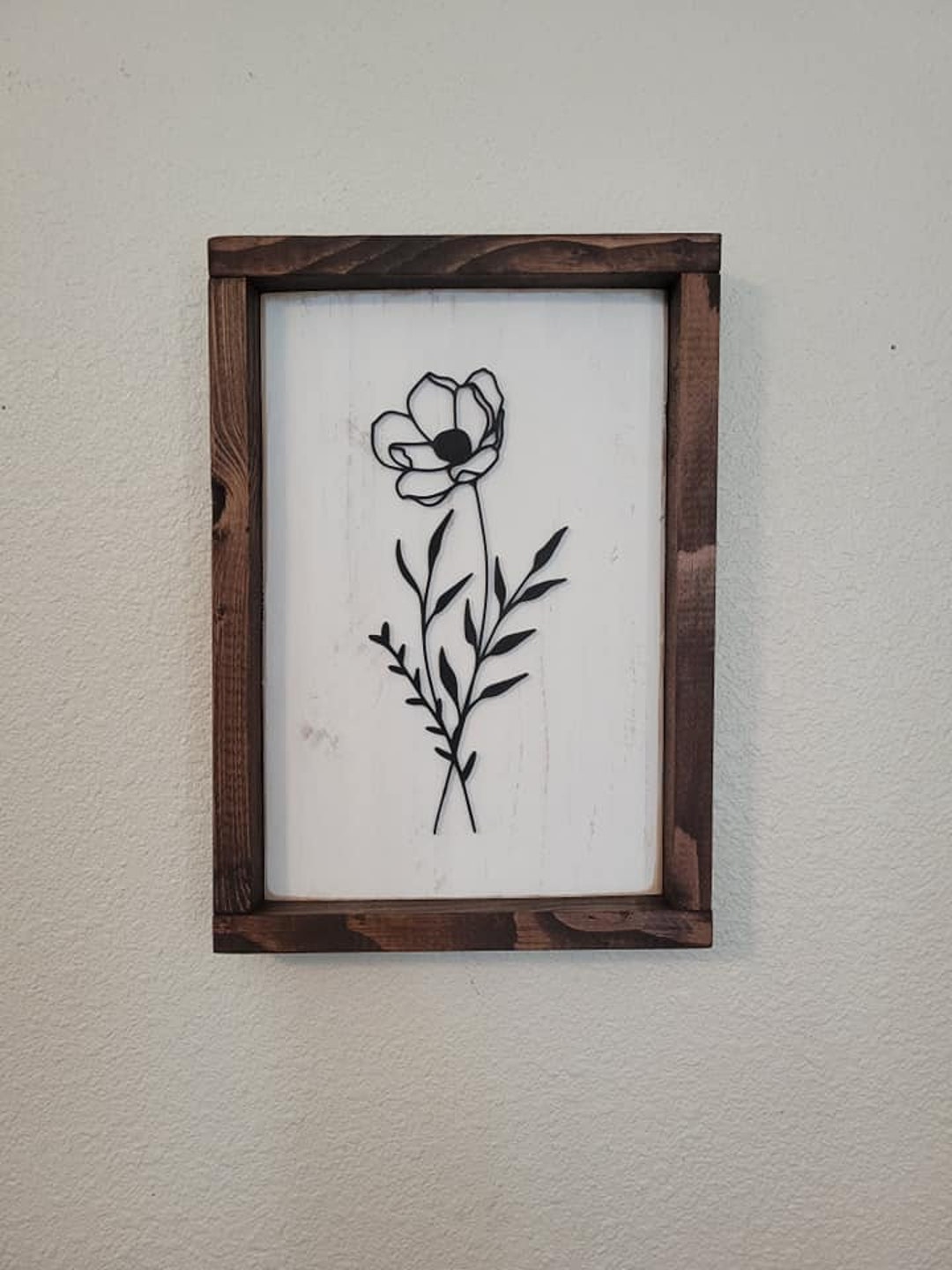 Floral Decor, Flower Sign, Wood Flower Sign, Floral Art, Floral Wall ...