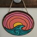 Wave and Sun Sign, Wave Sign, Beach Sign, Beachy Wave Sign, Fun Beachy ...
