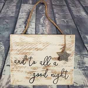 And to All a Good Night and to All a Good Night Sign - Etsy