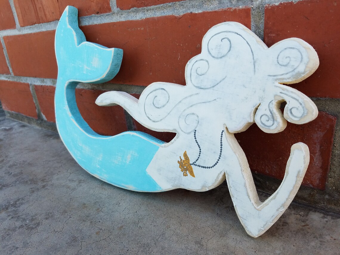 Mermaid wood sign mermaid sign wood decor mermaid decor | Etsy