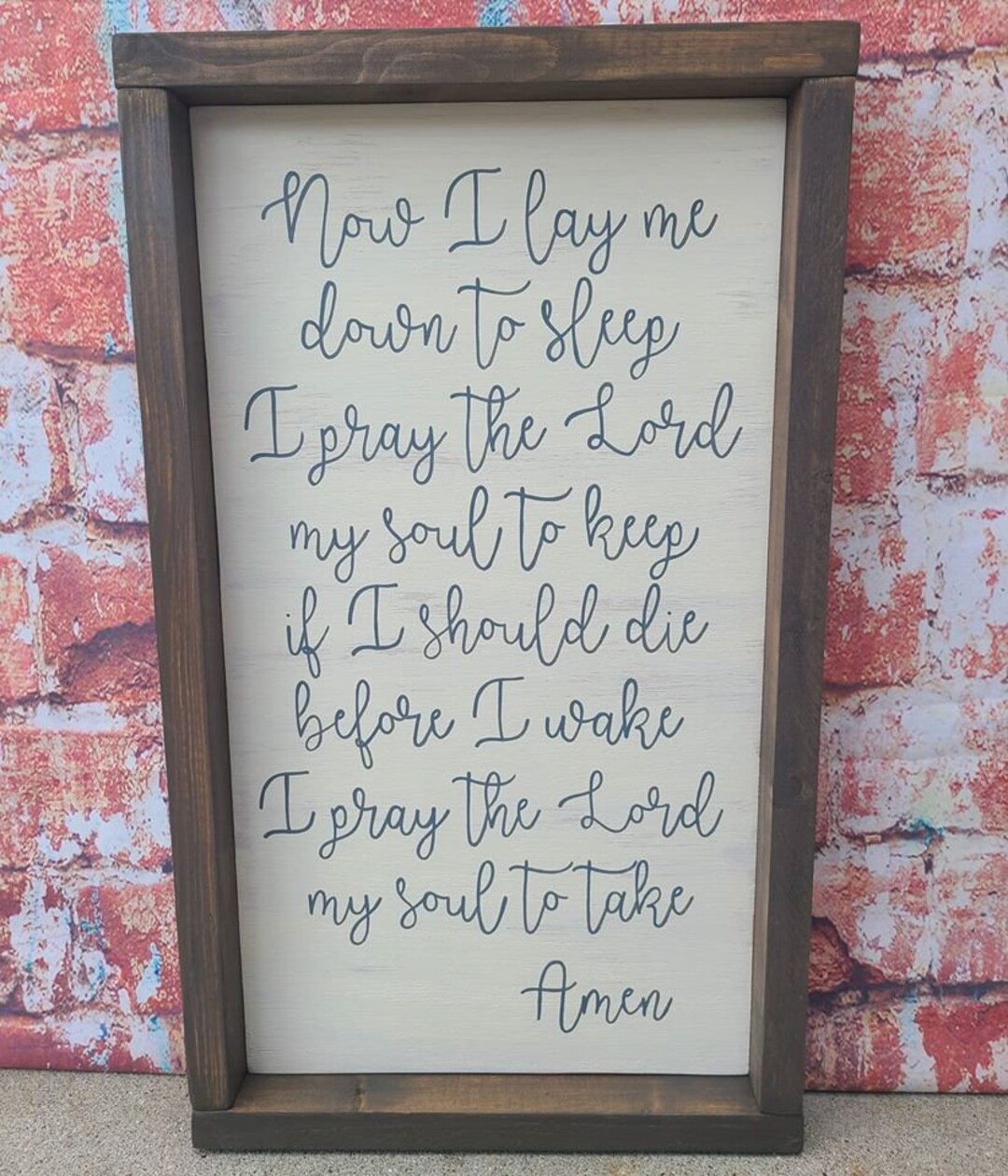 Now I Lay Me Down to Sleep Sign, Prayer Sign, Nursery Decor, Nursery ...