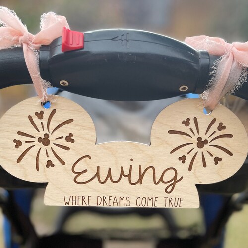 Mickey Disney Theme Stroller Tag Custom Personalized - Etsy