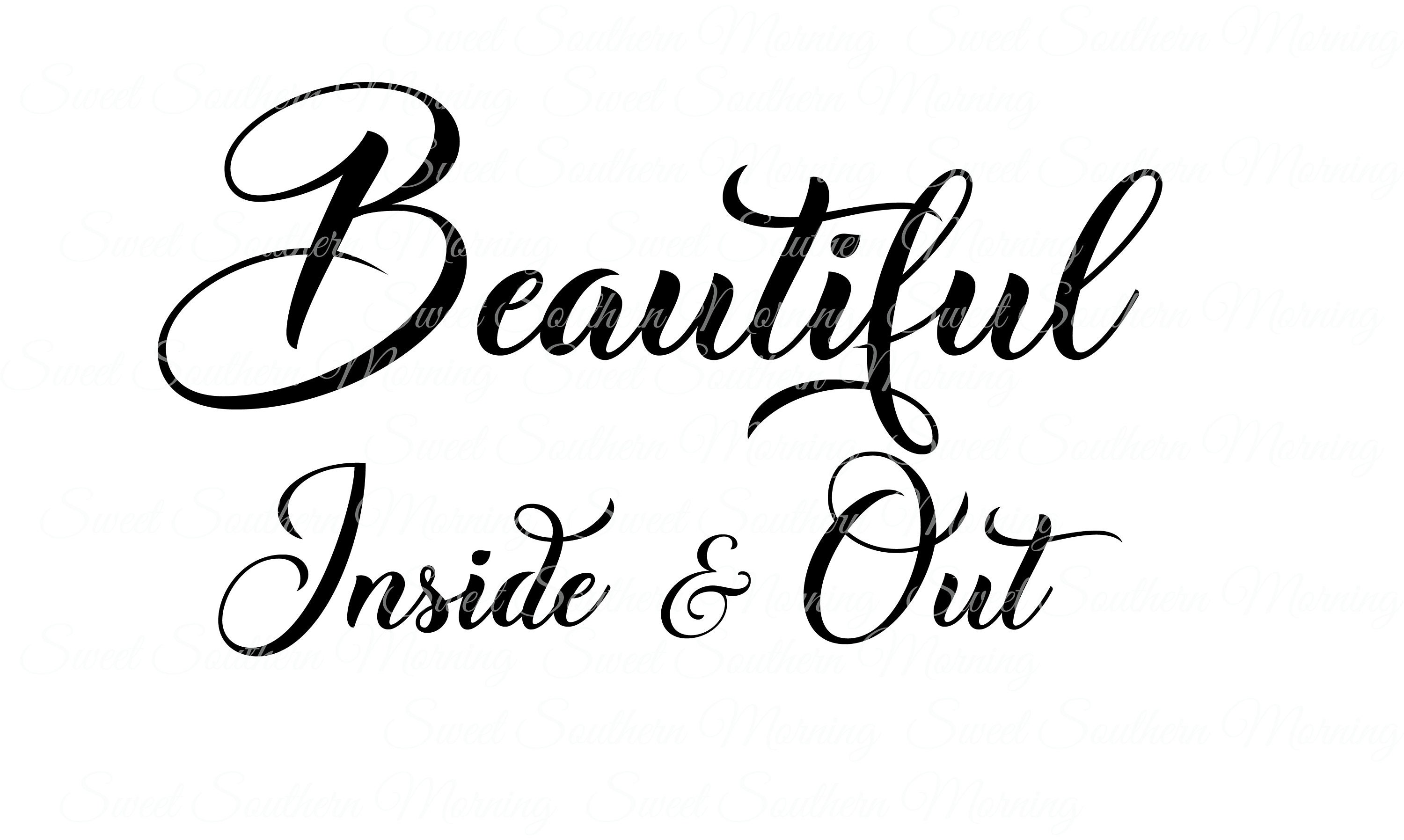 Beautiful Inside and Out SVG File SVG Files for Cricut SVG | Etsy Canada