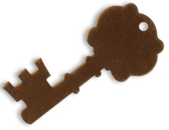Key Stamping Blank Metal Stamping Blank Natural Brass 35mm 25 - Etsy