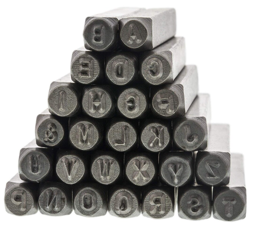 Metal Stamping Kit Beadsmith Gothic Uppercase Stamps Alphabet Stamps ...