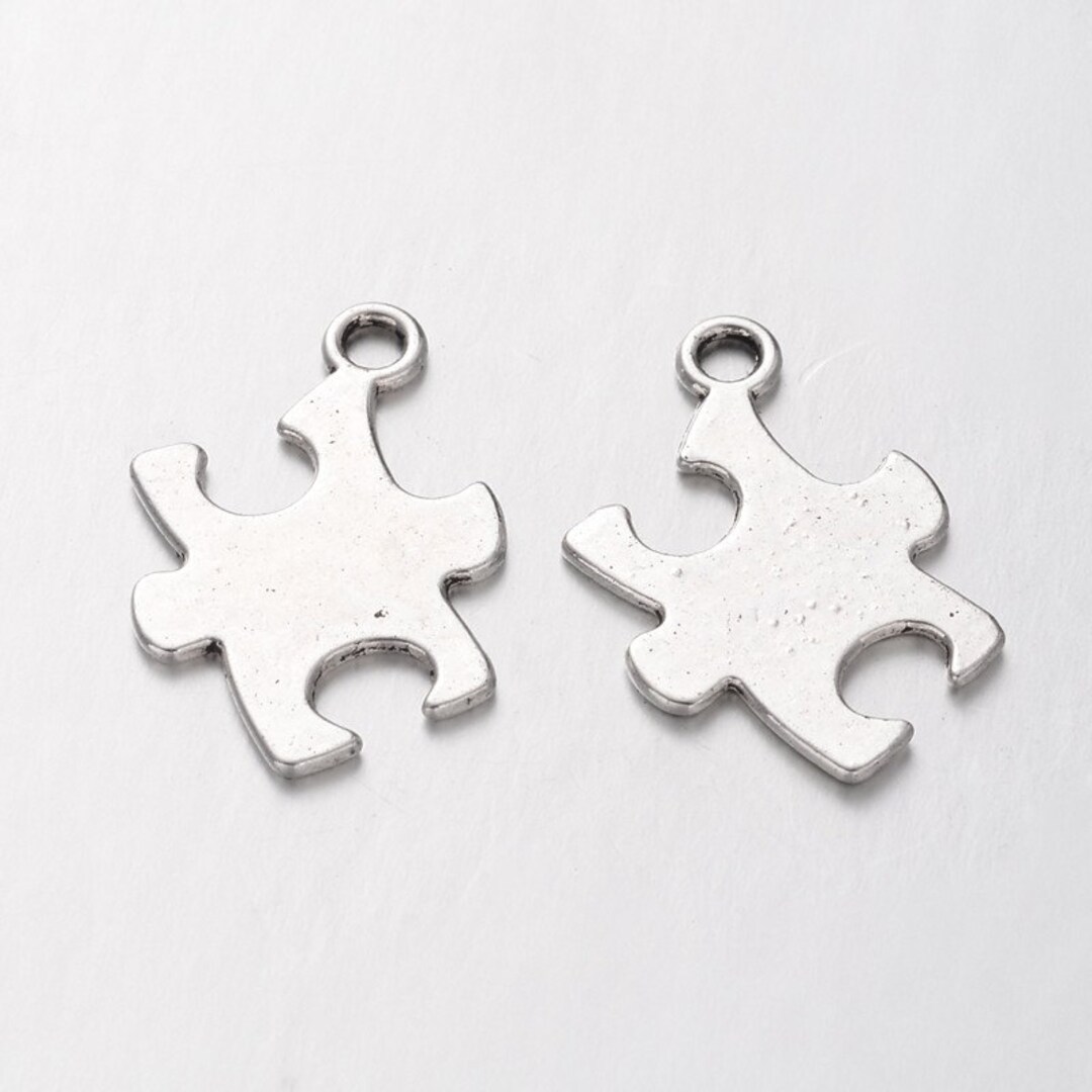Puzzle Piece Charms Stamping Blanks Silver Stamping Blanks Puzzle ...