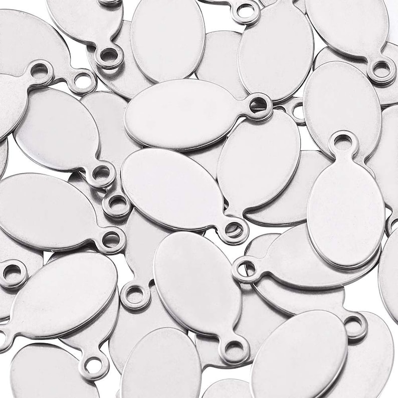 Metal Stamping Blanks Tags Oval Tags Stainless Steel Blanks Initial ...