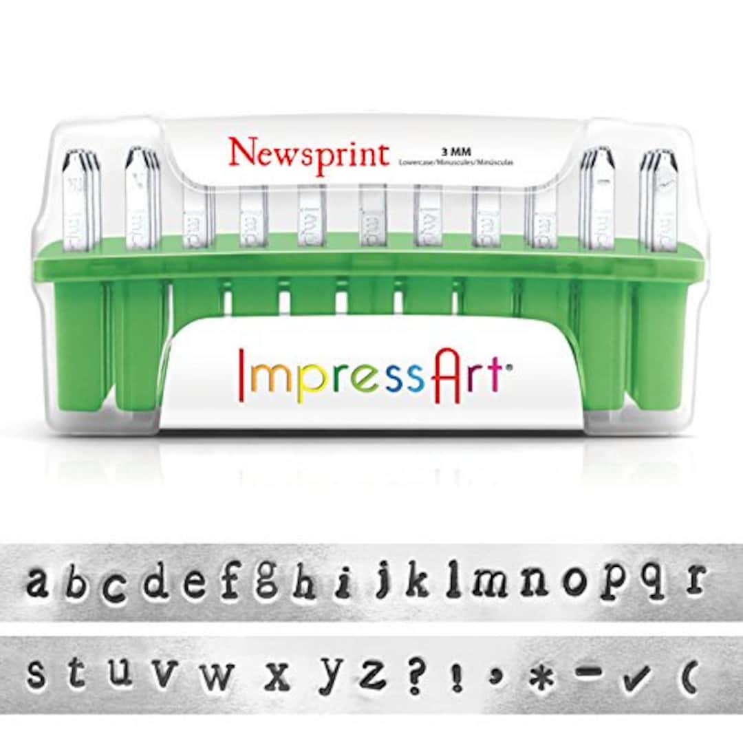 Metal Stamping Kit Metal Stamps Lowercase Letters 3mm Stamps Newsprint ...