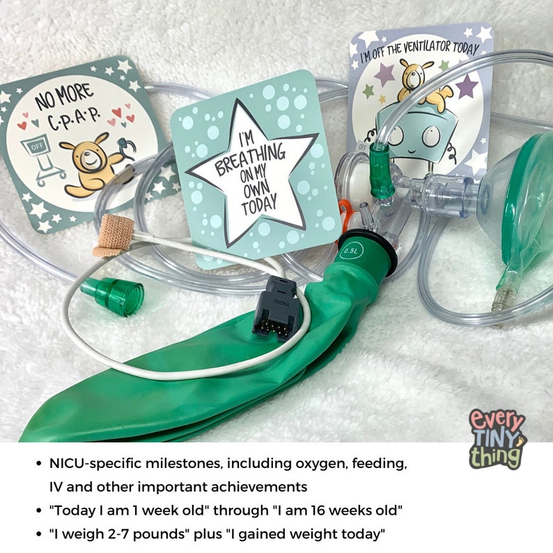NICU Milestone Photo Cards - Etsy
