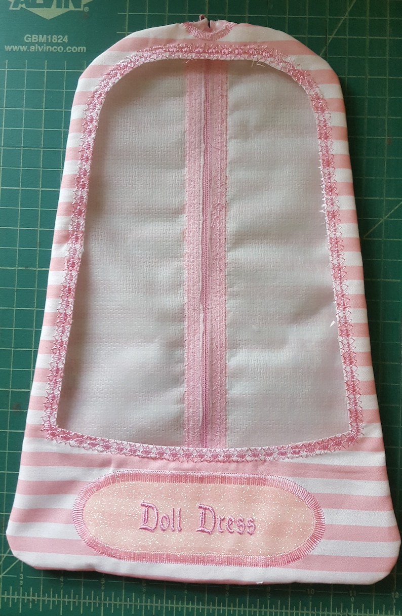 Doll Dress Protection Cover With Vinyl Screen / ITH / Embroidery Design ...