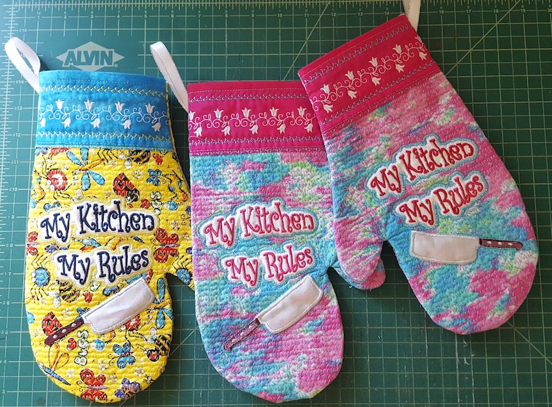 Kitchen Mitten ITH / Embroidery Design / Oven Mitten / Large - Etsy