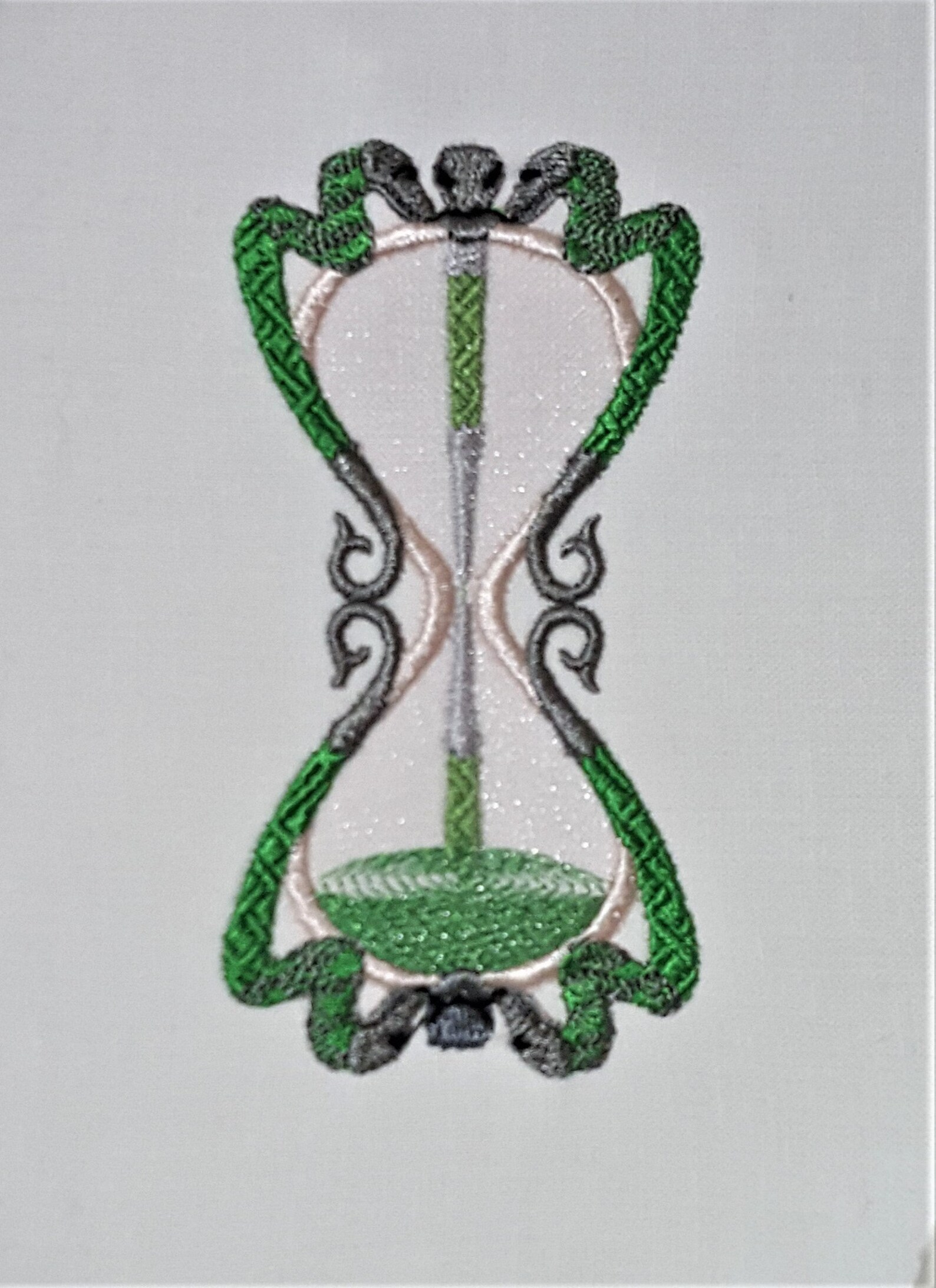 Hourglass With Snakes Applique / Embroidery Design / Bookshelf - Etsy