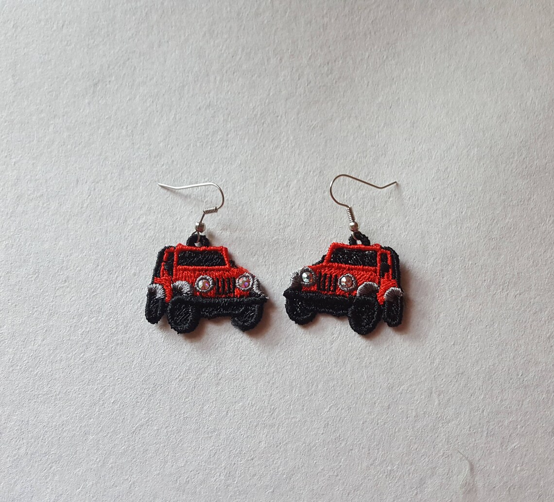 Car Earrings FSL Embroidery Design / Machine Embroidery / Cars ...