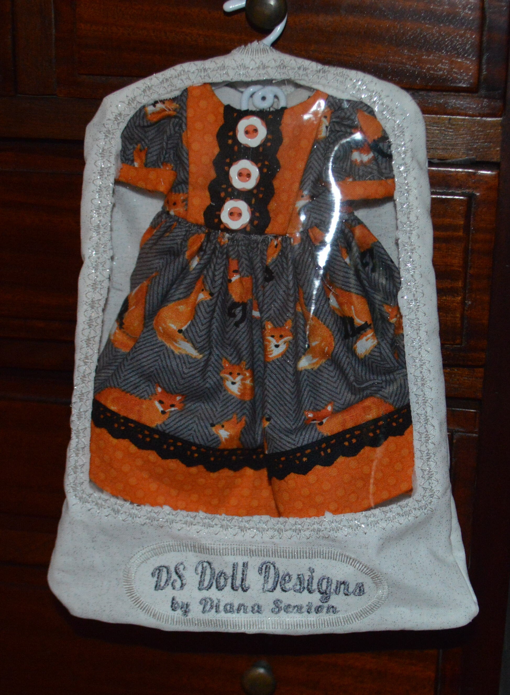 Doll Dress Protection Cover With Vinyl Screen / ITH / Embroidery Design ...