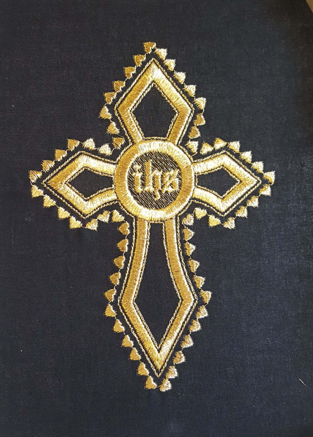 Cross Embroidery Design / Goldwork Embroidery / Machine Embroidery ...