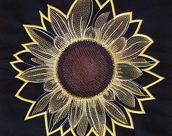 Sunflower 3D Applique Embroidery Design / Machine Embroidery/ | Etsy
