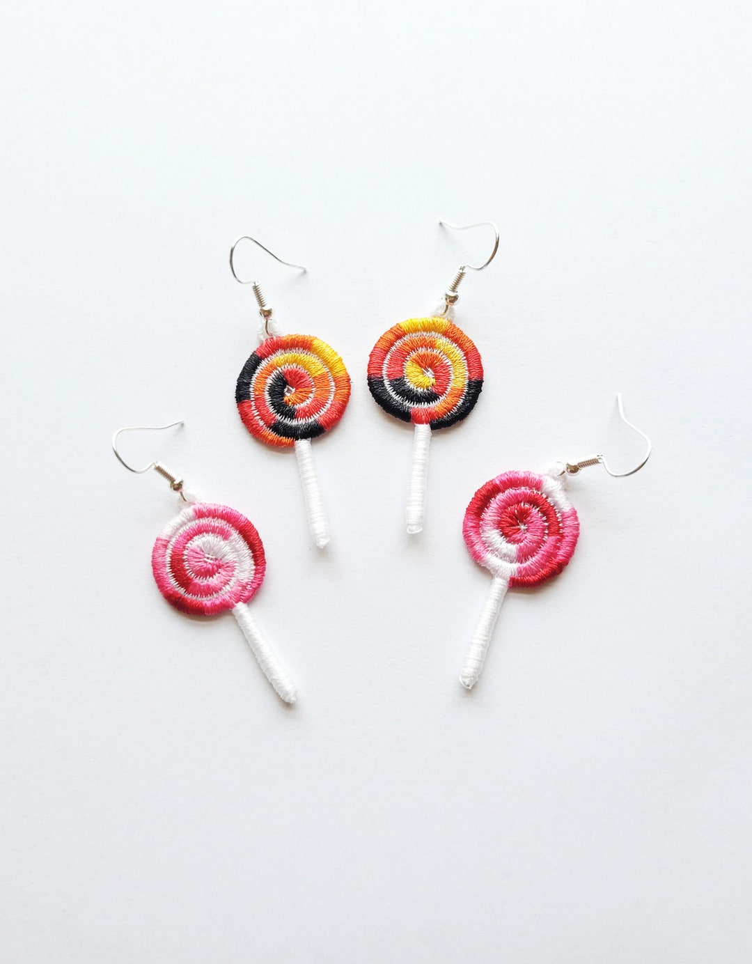 Lollipop Candy FSL Earrings / Embroidery Design / Earrings DIY ...