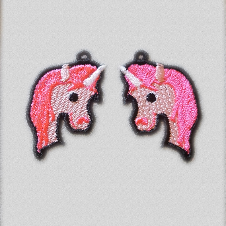 Unicorn Earrings Embroidery Design / Machine Embroidery Design/ FSL ...