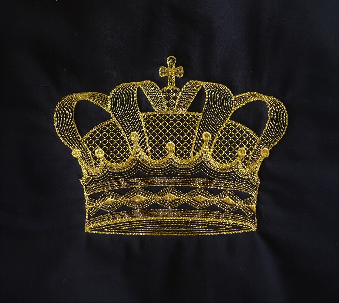 Crown Embroidery Design / Quilting on Embroidery Machine - Etsy