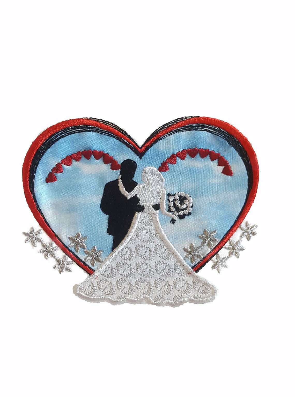 Wedding Heart Embroidery Design / Bride and Groom / Applique / | Etsy