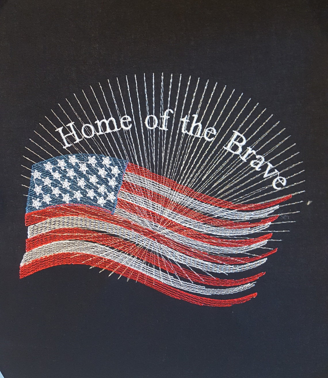 The Flag embroidery design / Independence day / Machine | Etsy