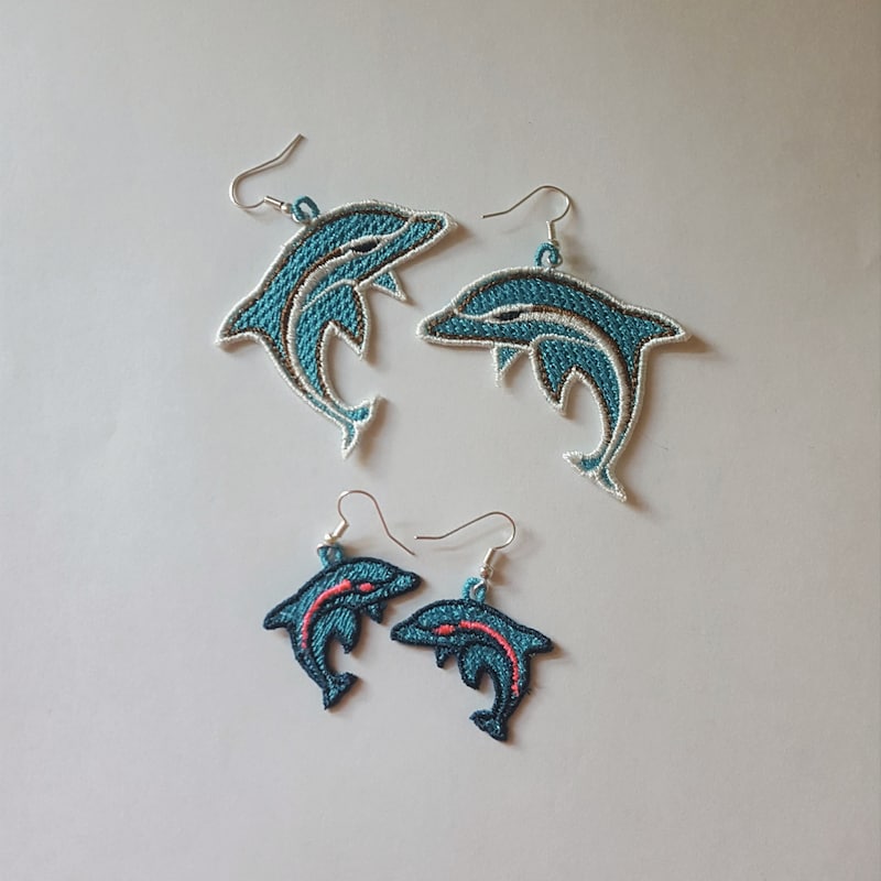 Embroidery Fish Earrings - Etsy