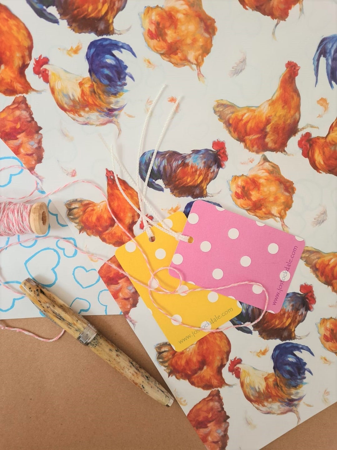 Chicken Wrapping Paper Chicken Gift Farm Yard Wrapping Paper Bird ...