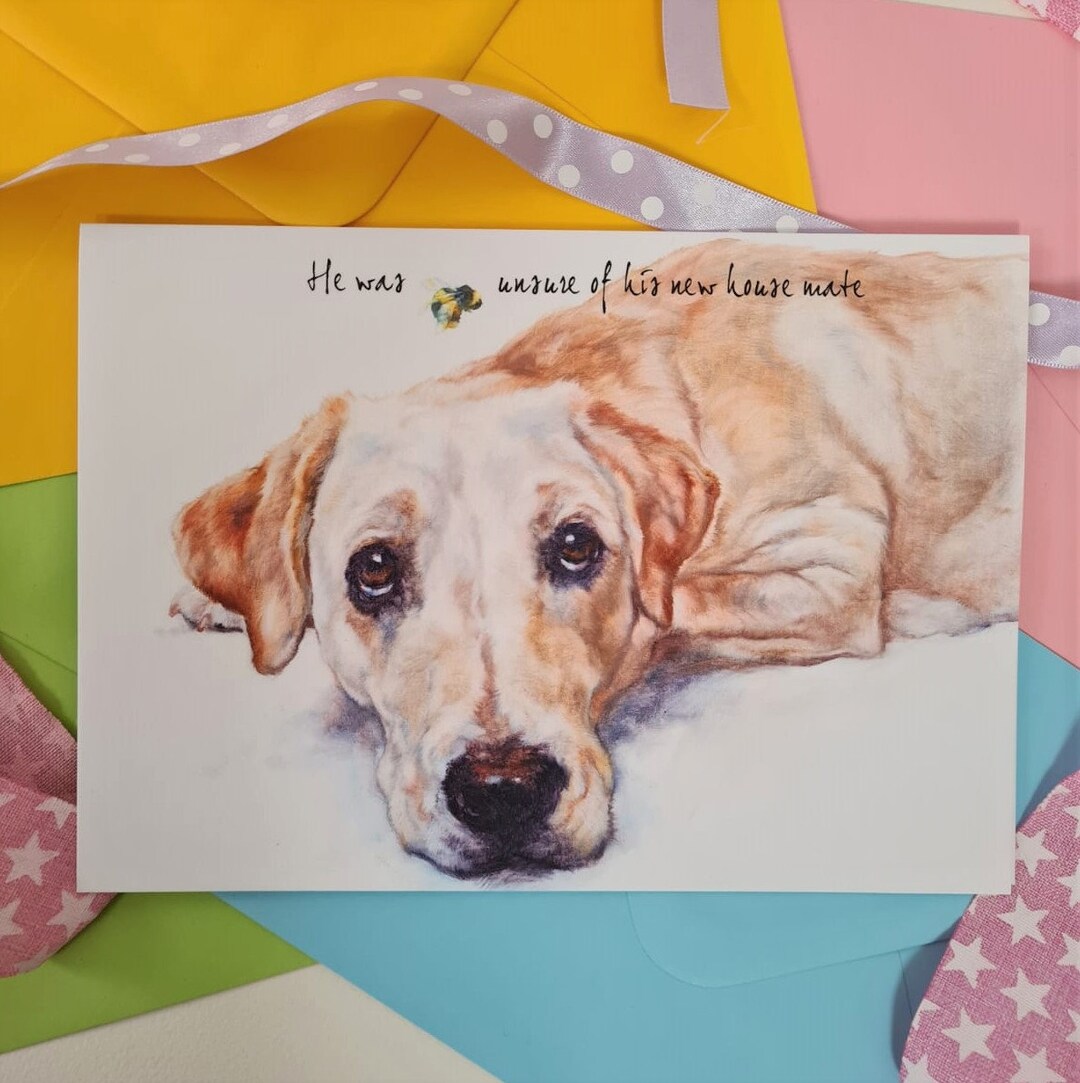 Labrador Greeting Card- Personalised Lab Birthday Card- Fathers Day Dog ...