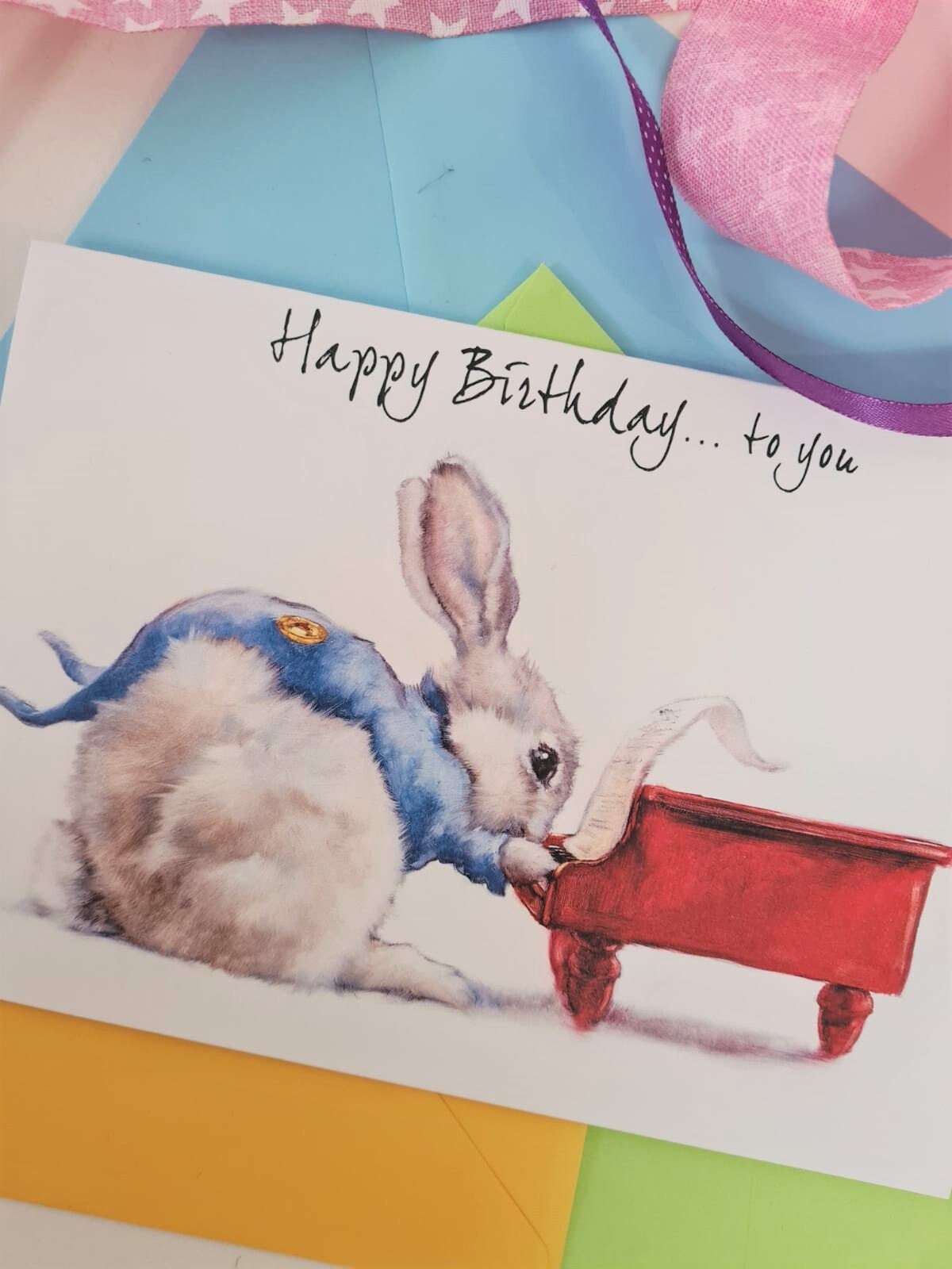 Rabbit Birthday Card Personalised Rabbit Card for Her & Him - Etsy