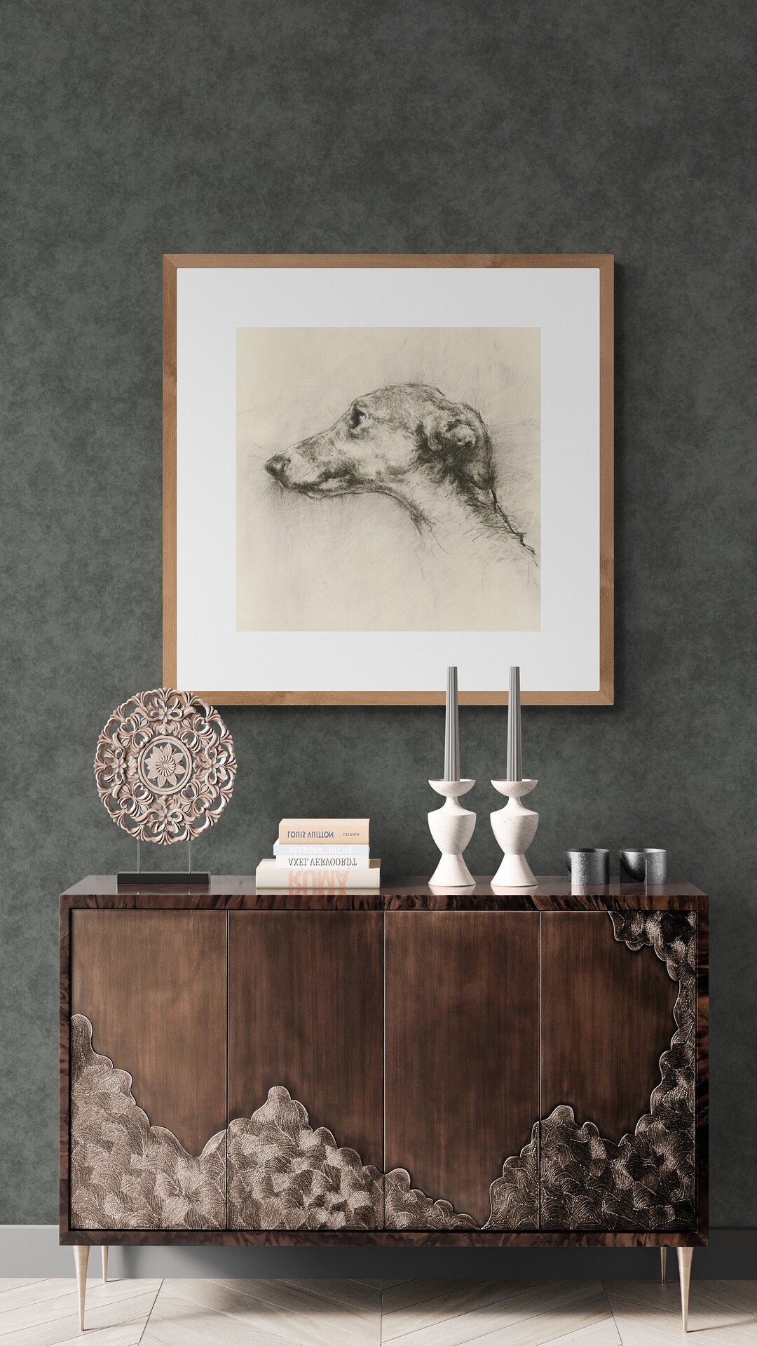 Greyhound Charcoal Sketch Art Print Greyhound Print Greyhound Gift - Etsy