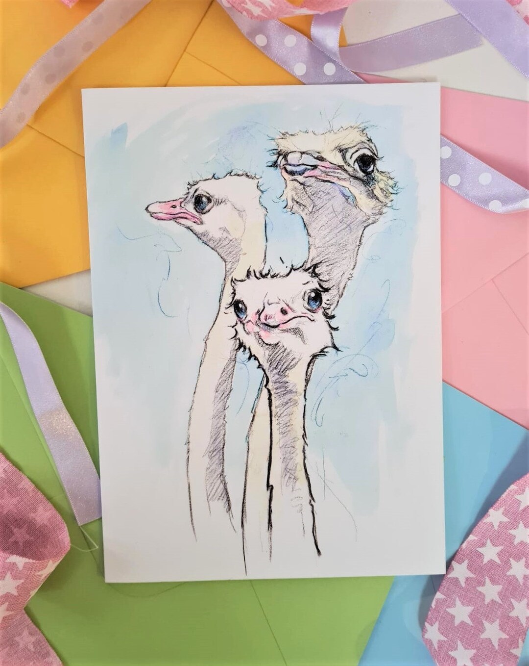 Ostrich Birthday Card Birthday Card for Teenager Card for Son or Nephew ...