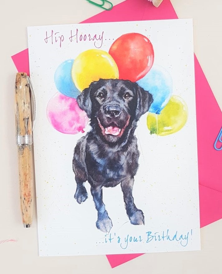 Black Labrador Birthday Card Personalised Lab Card for Him - Etsy UK