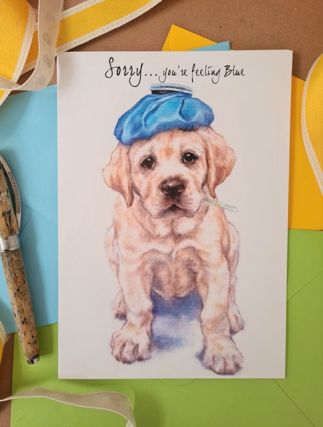 Personalised Poorly Card illness Dog Card Sympathy Poorly Card Get ...