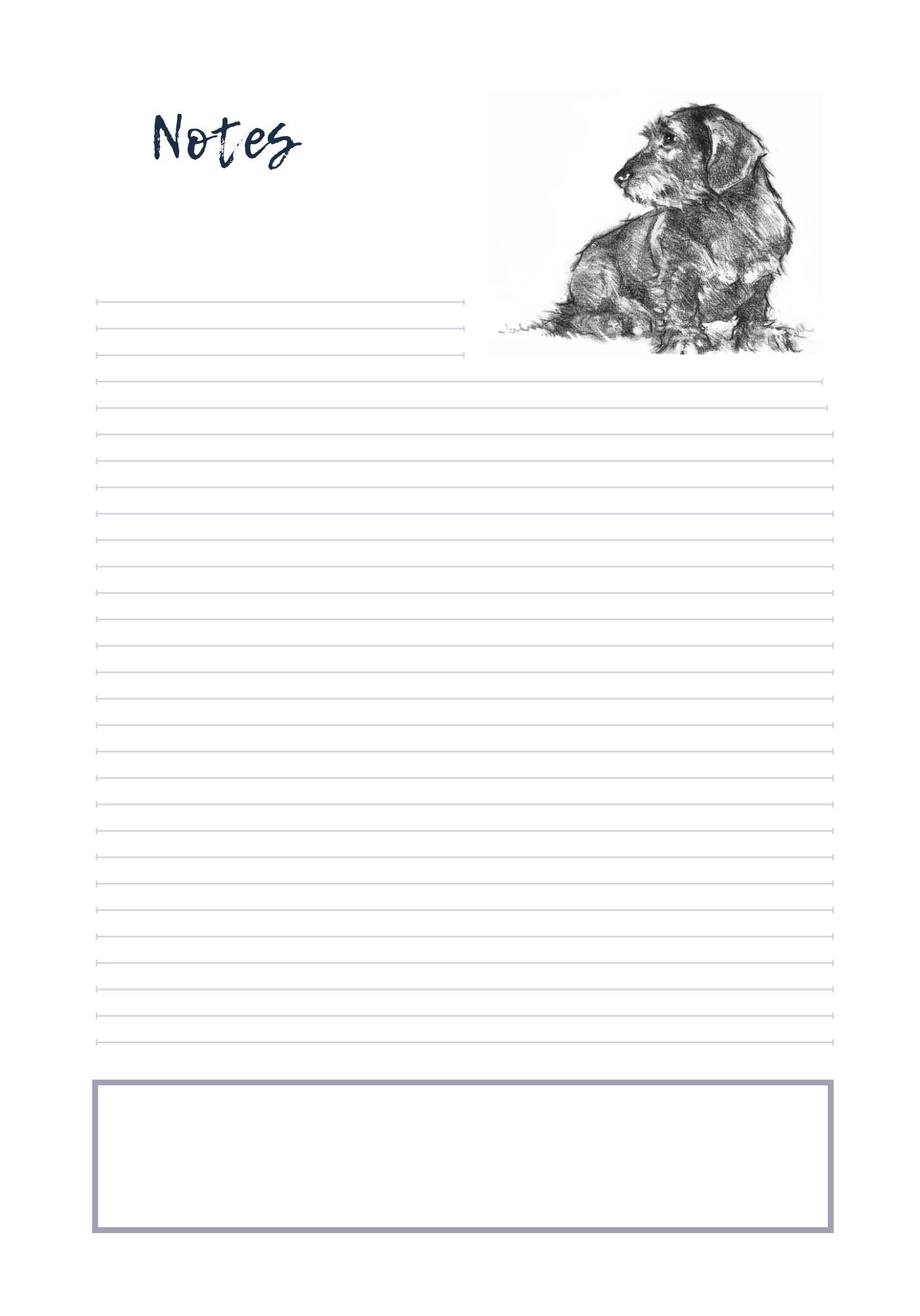 Printable Notes Page printable Digital Note Page Printable - Etsy