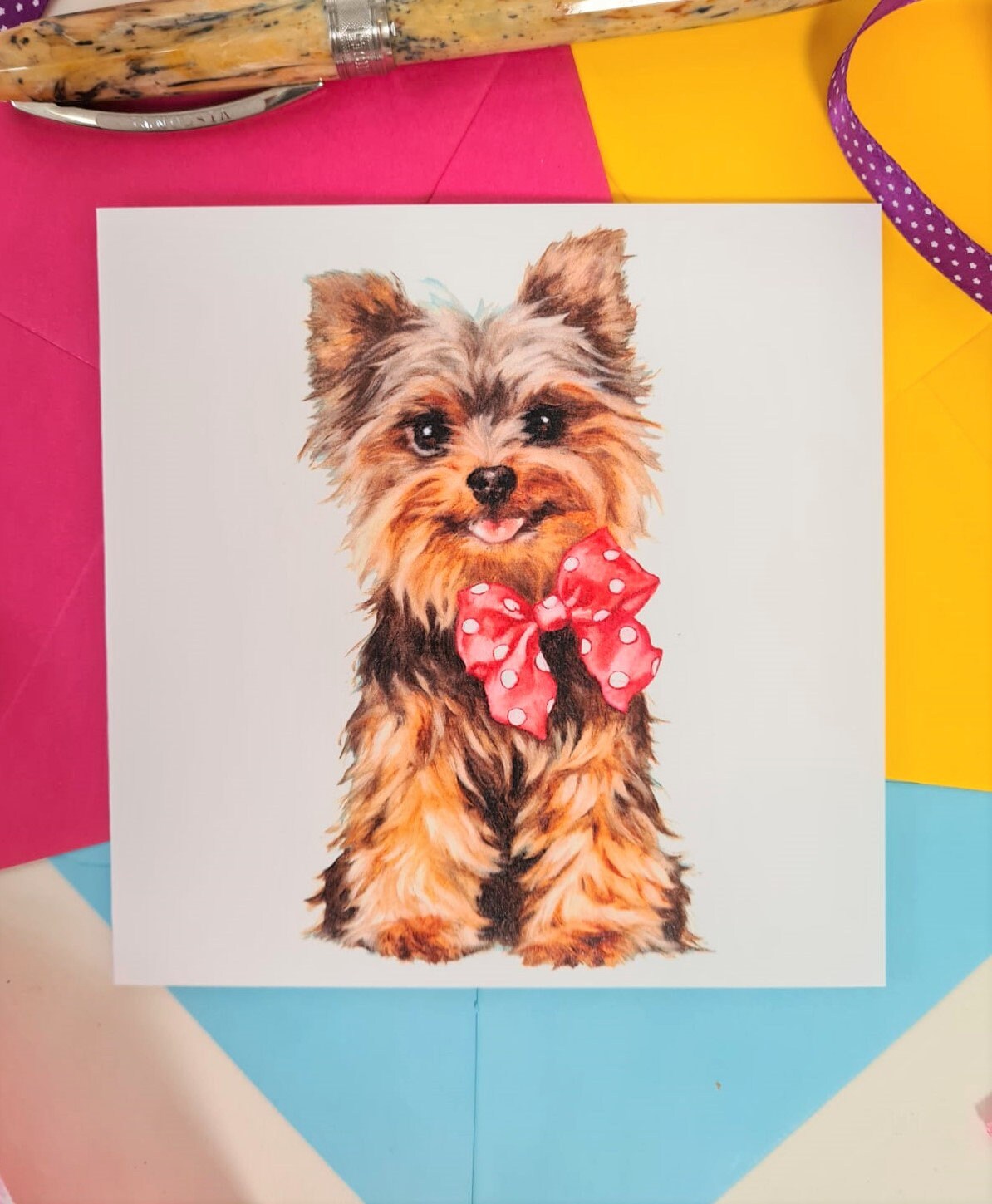 Art & Collectibles Photography Yorkshire Terrier Yorkie #4 Note Cards ...