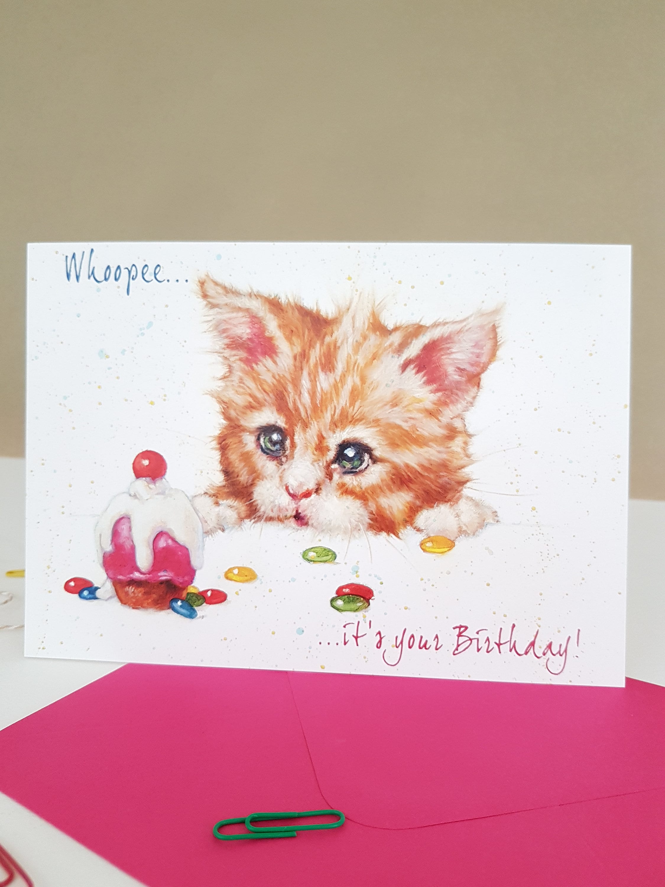 Cat Birthday Card Personalised Card Animal Card for Her Pet - Etsy