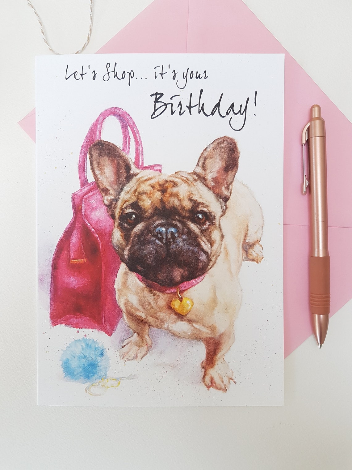 French Bulldog Birthday Card Personalised Frenchie Card - Etsy