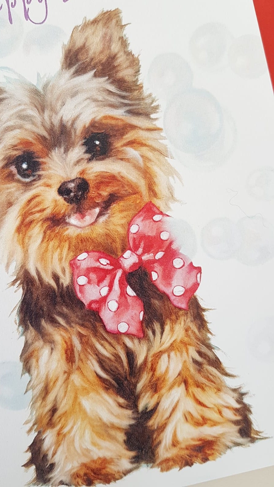 Yorkie Birthday Card Personalised Card cute Terrier Birthday - Etsy