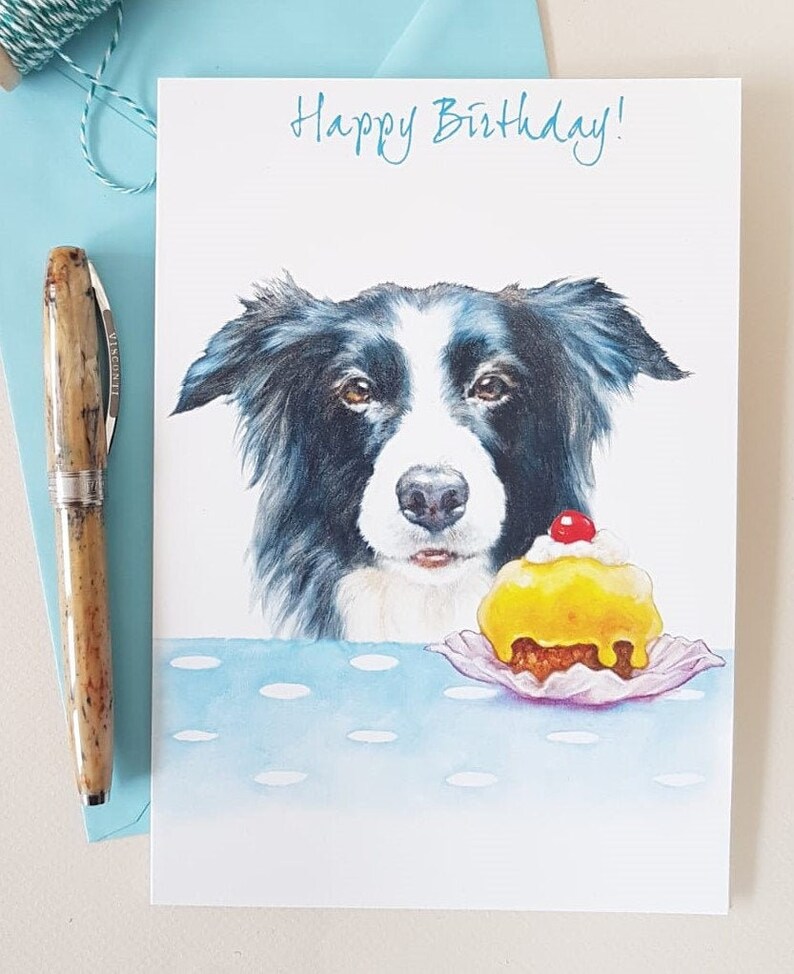 Collie Birthday Card Personalised Border Collie Birthday - Etsy UK