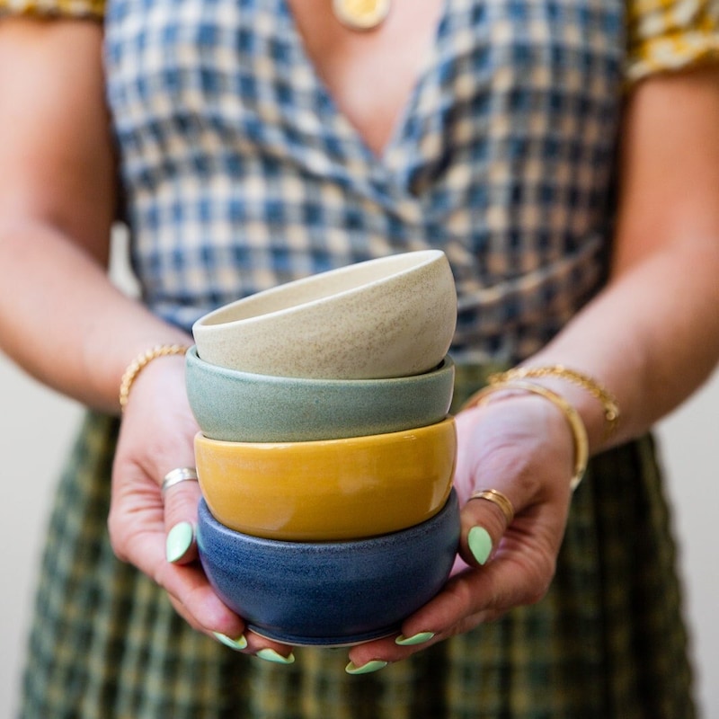 Blue Ceramic Bowls - Etsy