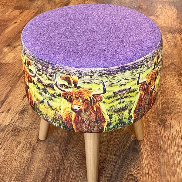 Highland Cow Footstool - Etsy
