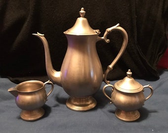 Pewter tea set | Etsy