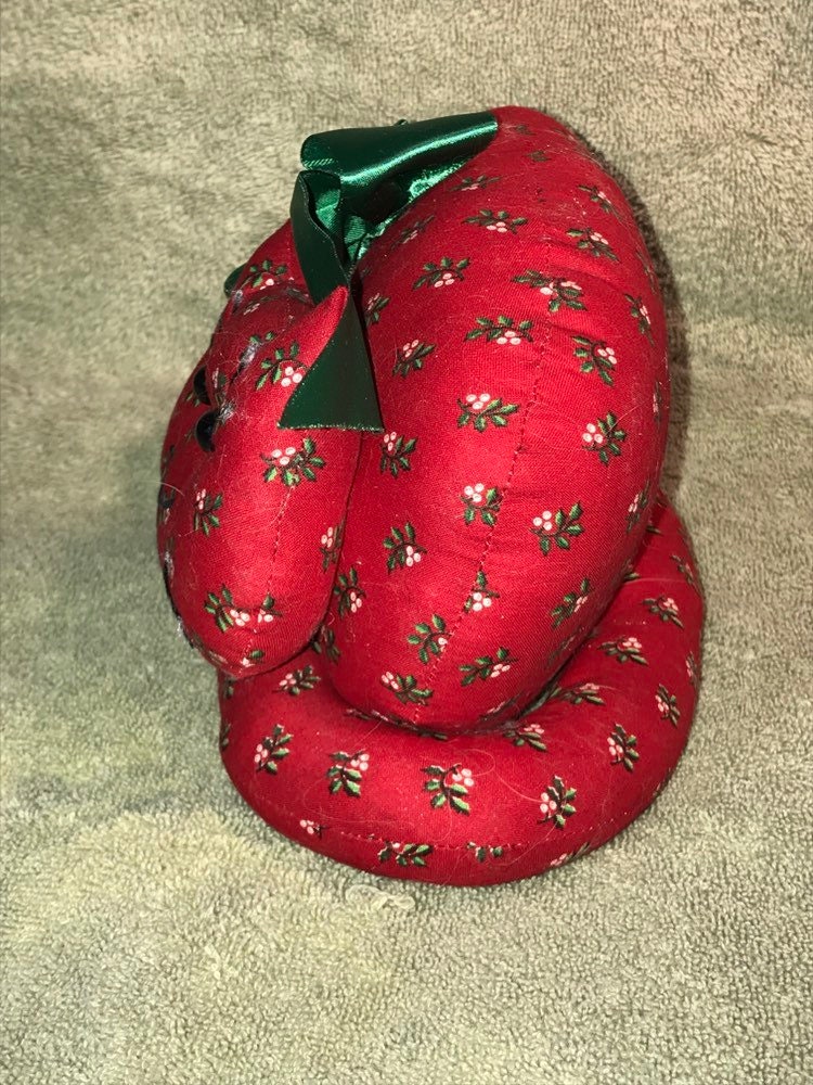 Small Red Floral Fabric Door Stop - Etsy