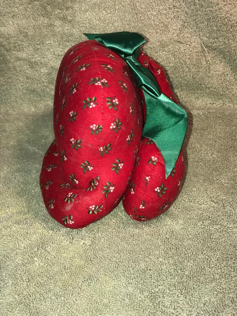 Small Red Floral Fabric Door Stop - Etsy