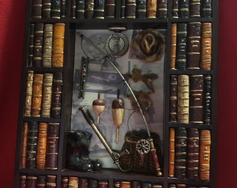Library Shadow Box - Etsy